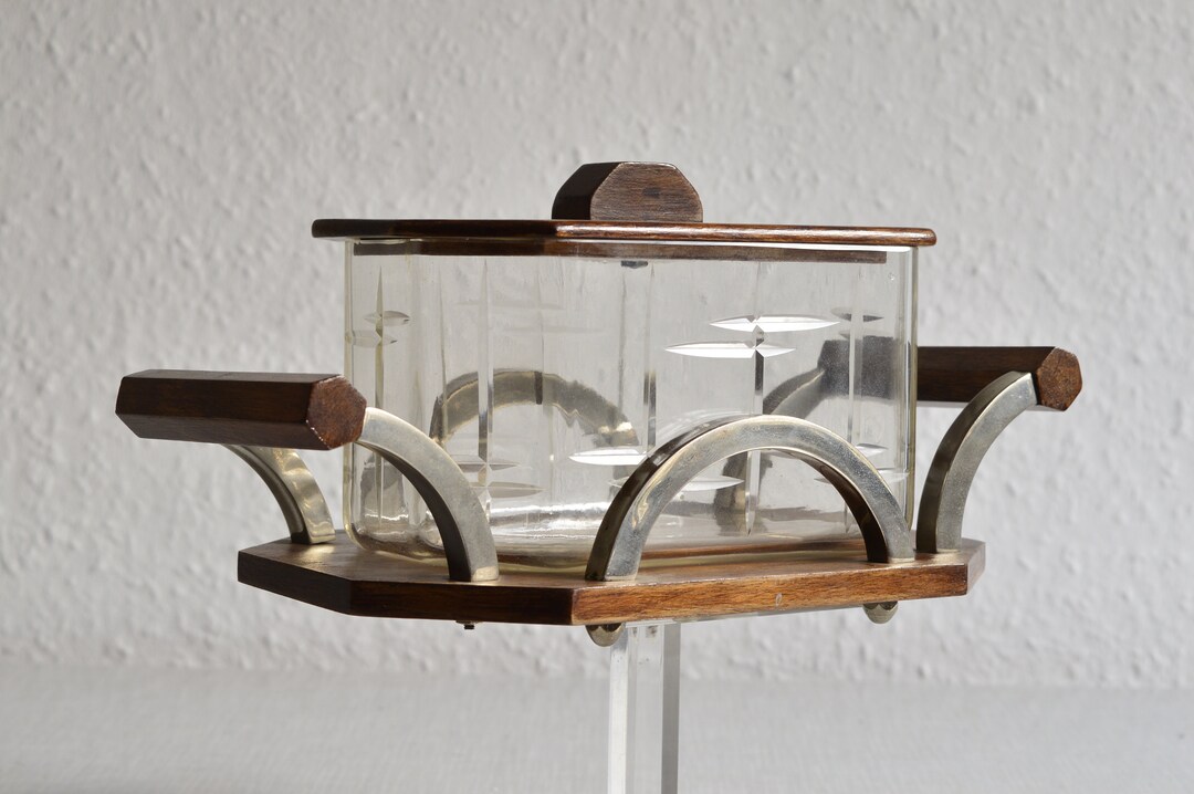 Beautiful Art Deco Pastry Box / Cut Glass / ORIGINAL Art Deco / - Etsy