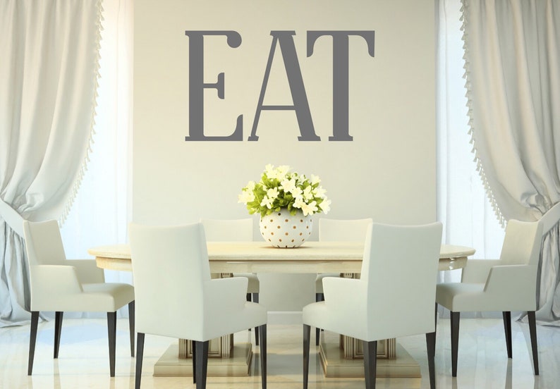 Eat Letters Kitchen Wall Decal Eat Wall Decal Dining Room | Etsy