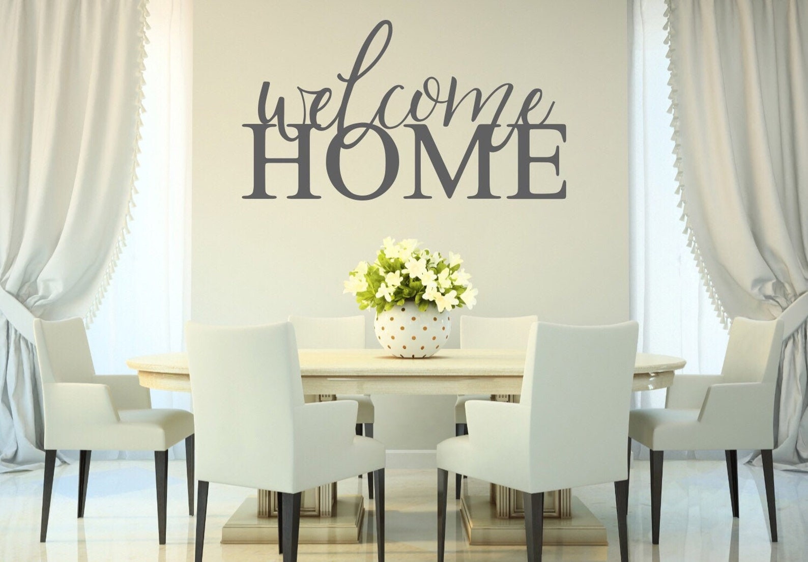 Welcome Home Wall Decal Wall Sign Living Room Decor Entryway - Etsy