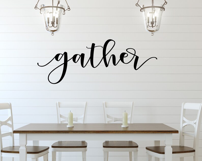 Gather Wall Decal Dining Room Decor Kitchen Wall Decal | Etsy