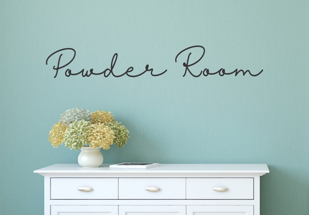 Powder Room Decal for Bathroom Decor, on the Door or Wall - Etsy