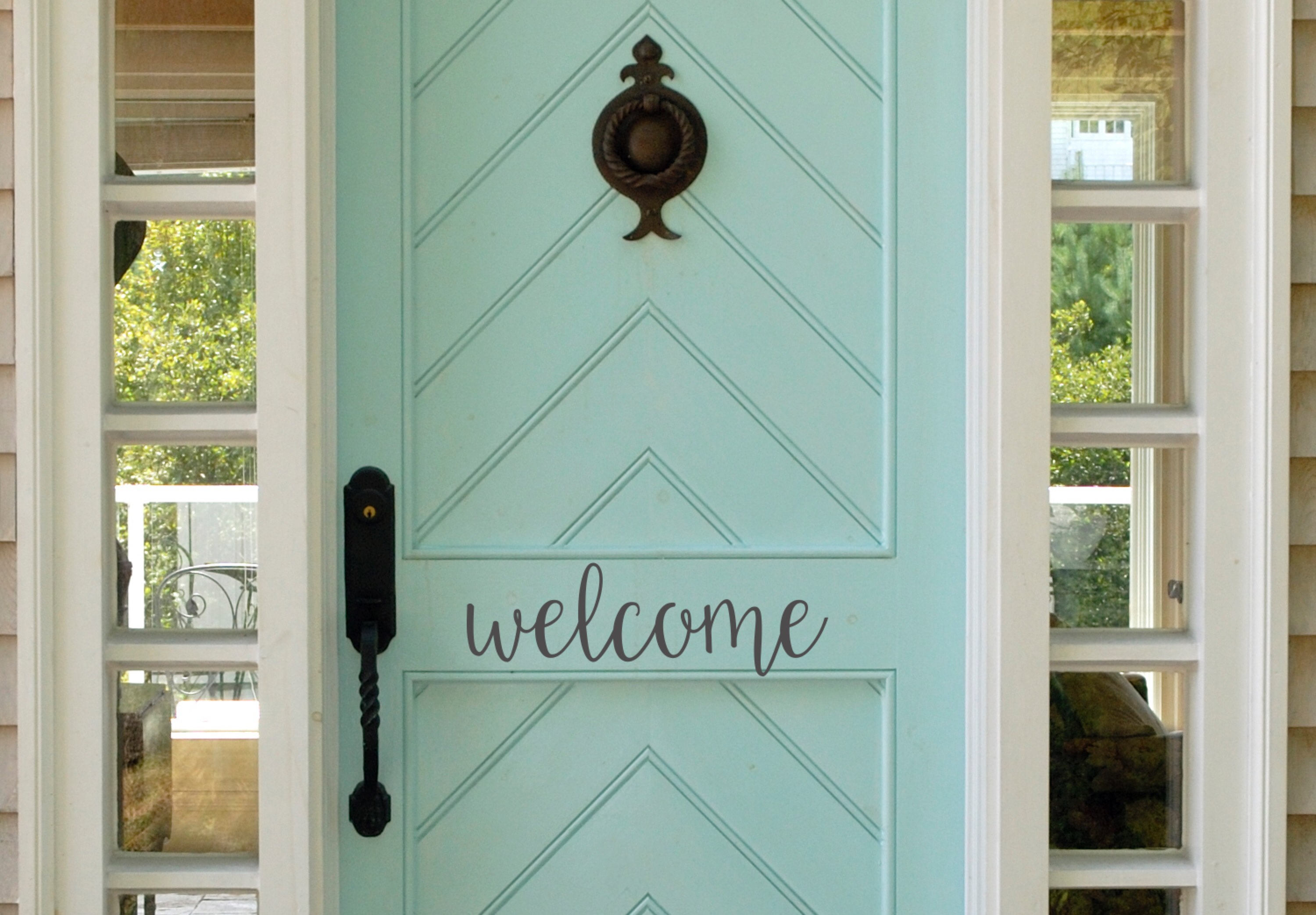 Front Door Decal Welcome Sign Entryway Decal Porch Decal | Etsy