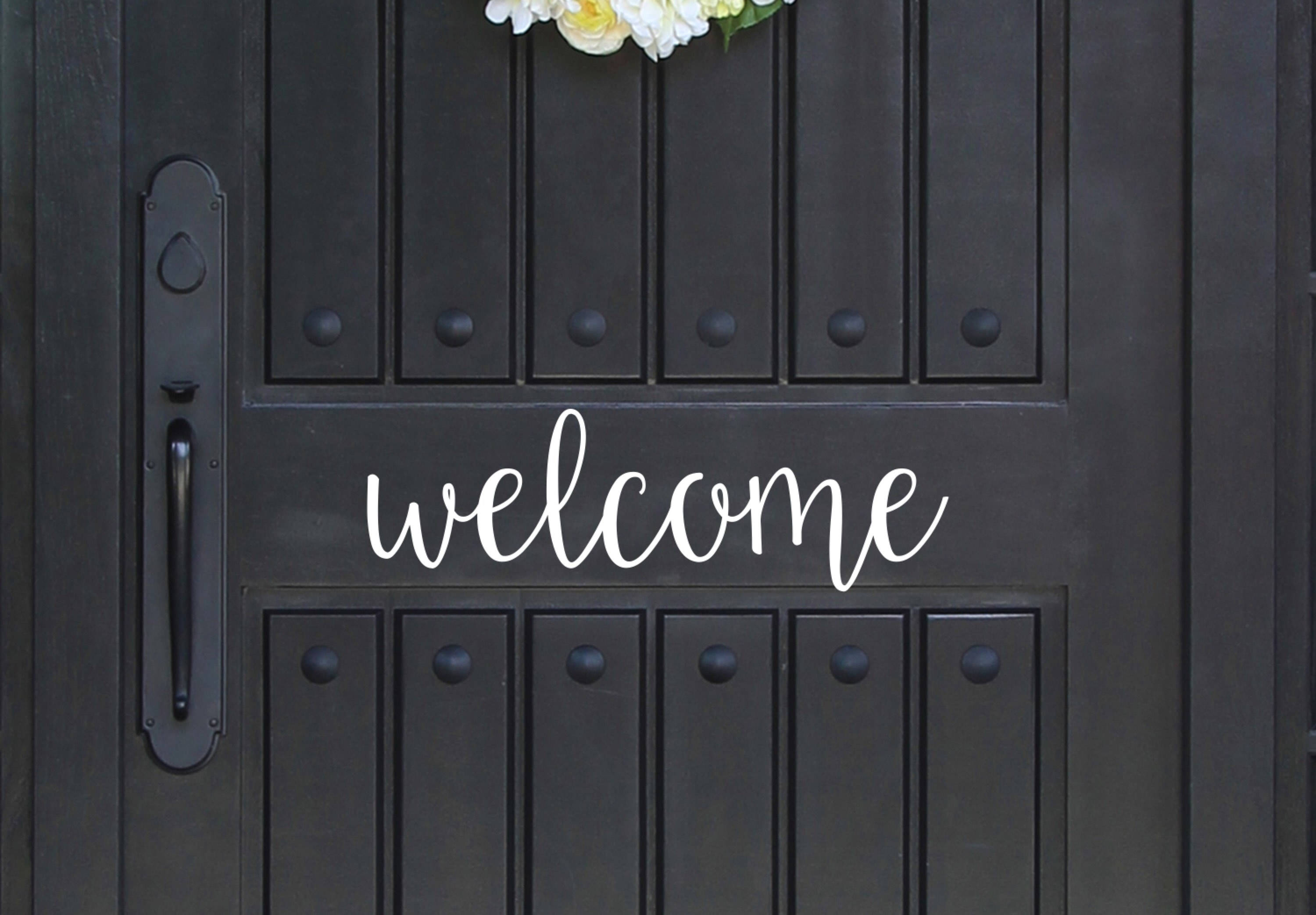 Front Door Decal Welcome Sign Entryway Decal Porch Decal - Etsy