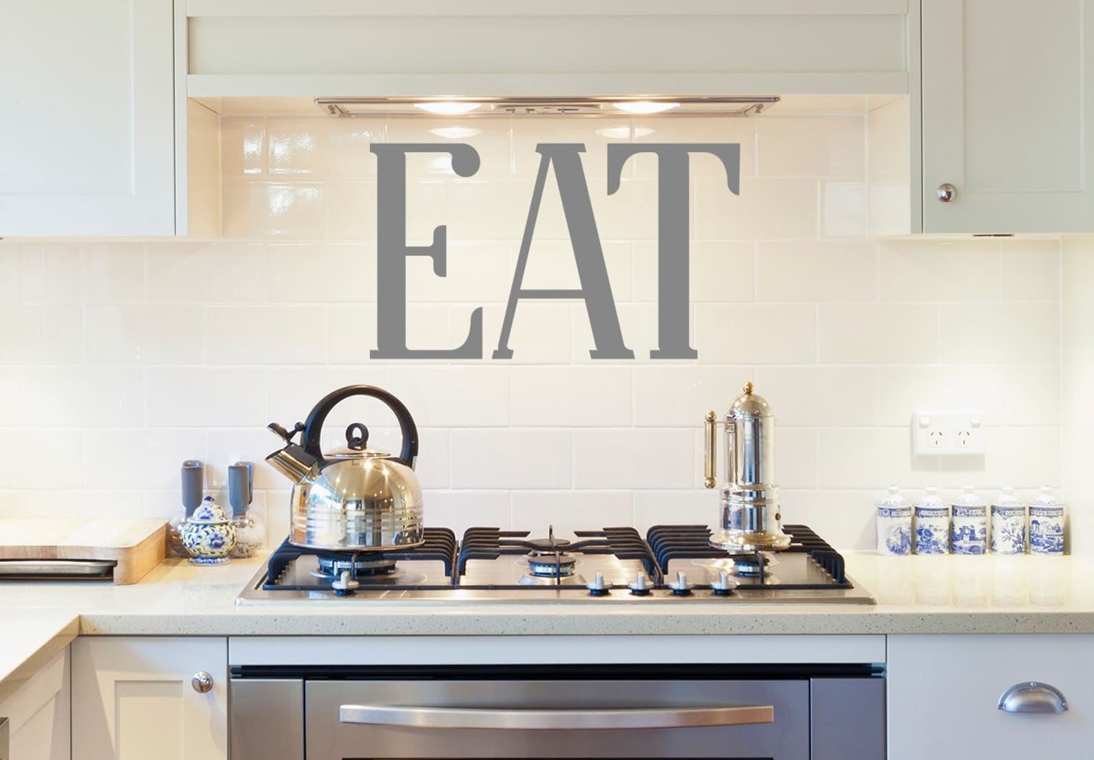Eat Letters, Kitchen Wall Decal, Eat Wall Decal, Dining Room, Rustic ...