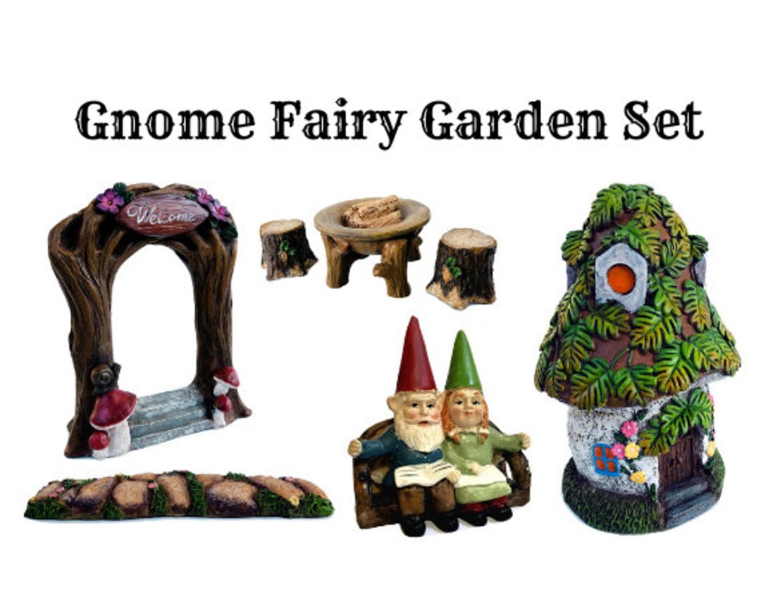 Fairy Garden Set Gnome Camping Fairy Garden Kit Complete Fairy ...