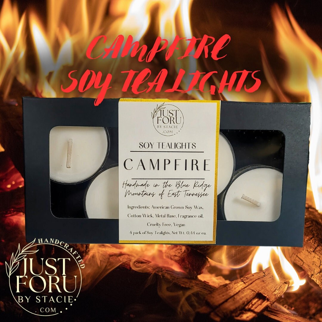 Campfire Scent Soy Tealights, 5 Pack - Etsy