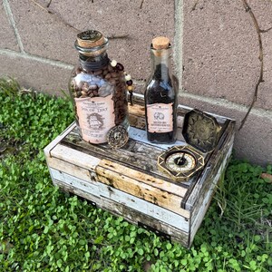 Nautical Coffee and Tea Gift Set: Pirate Themed Glass Bottle Coffee Jar ...