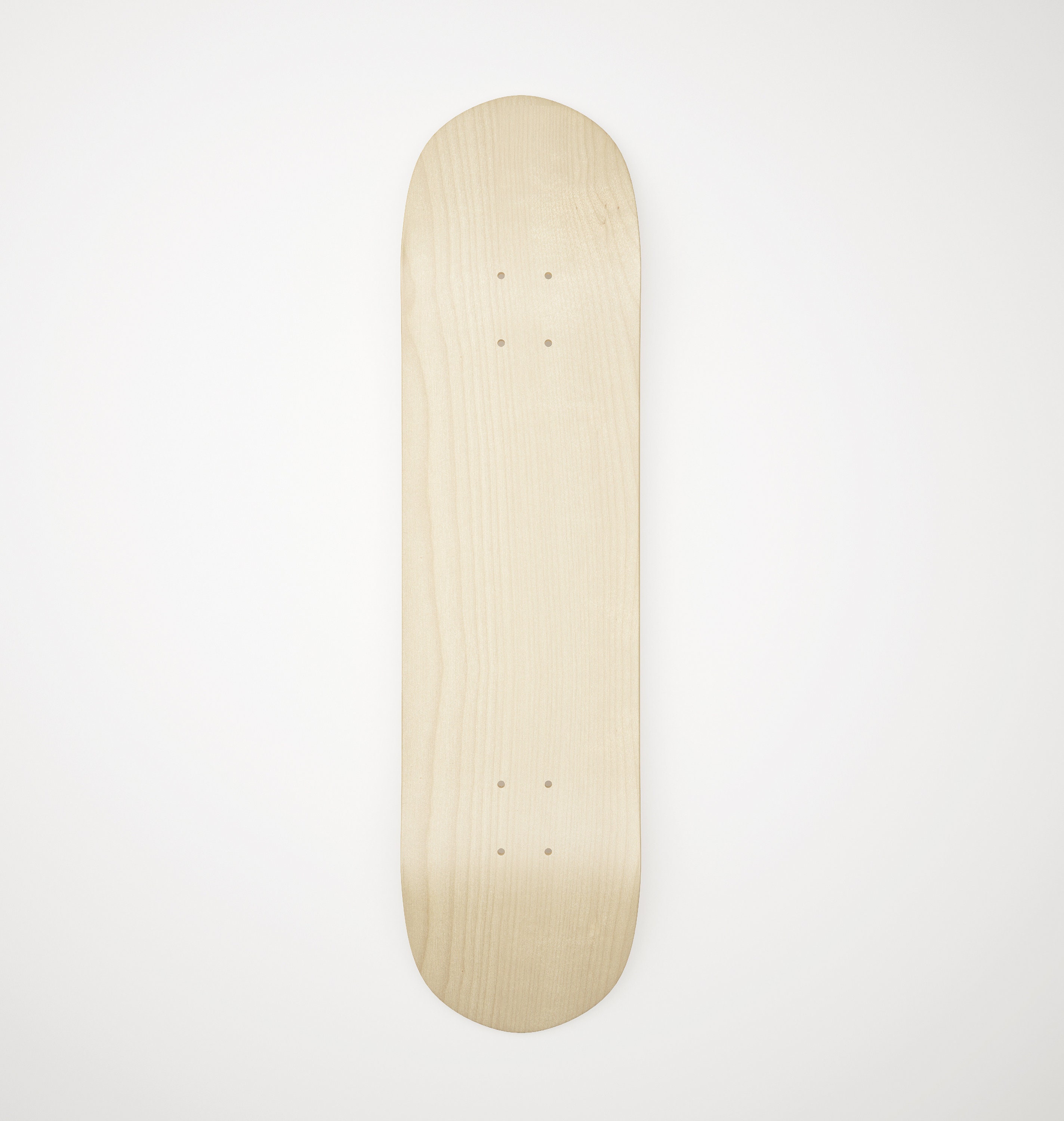 White Blank Skateboard Deck