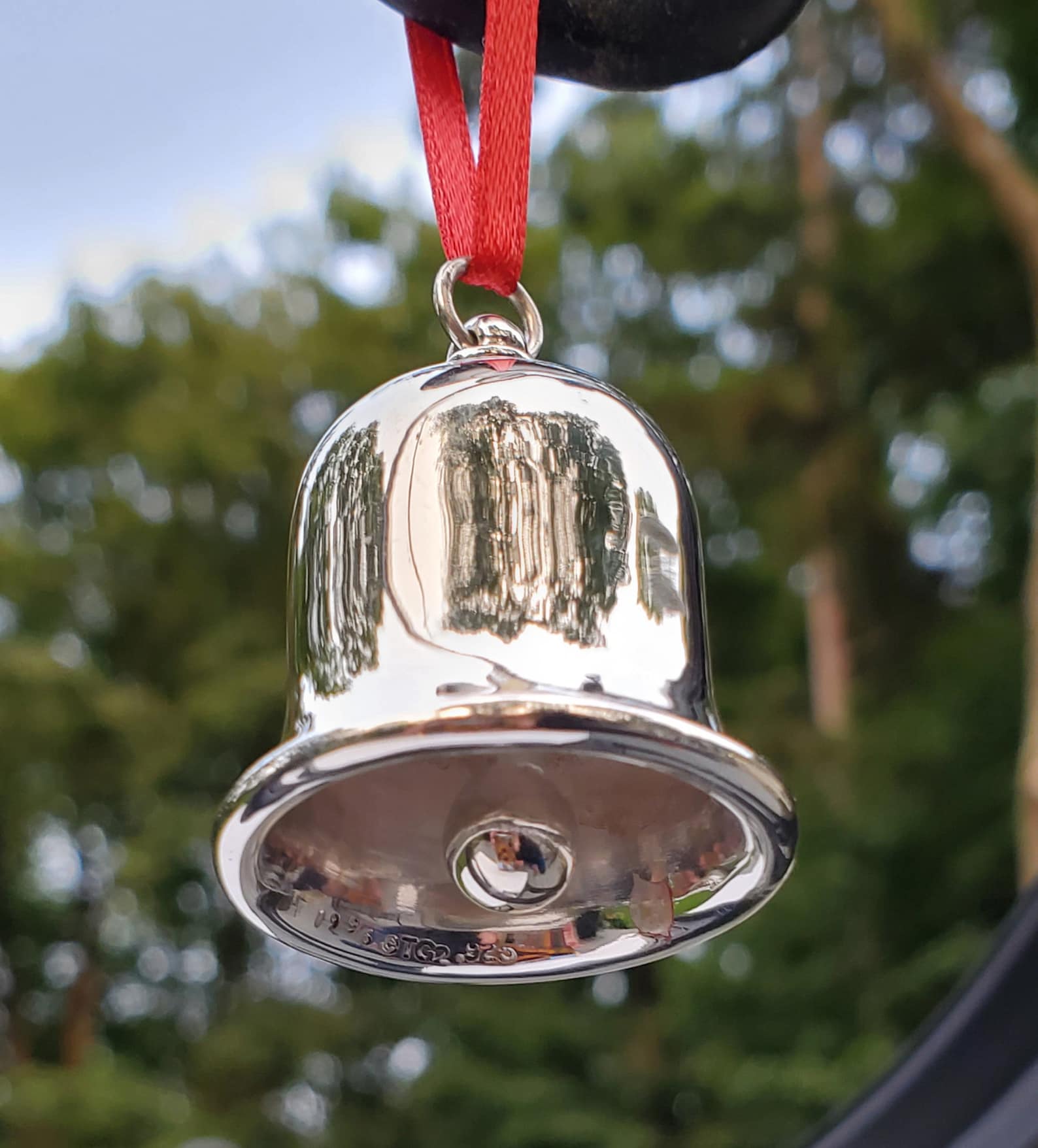 Sterling Silver Bell Ornament - Etsy
