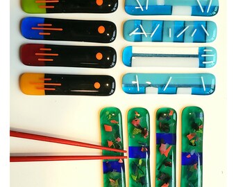 Glass Chopstick Rest - Etsy