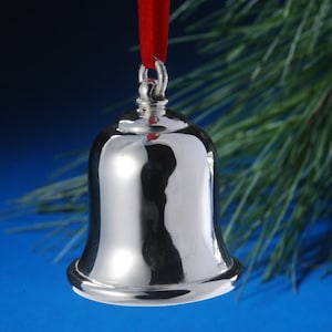 Sterling Silver Bell Ornament - Etsy
