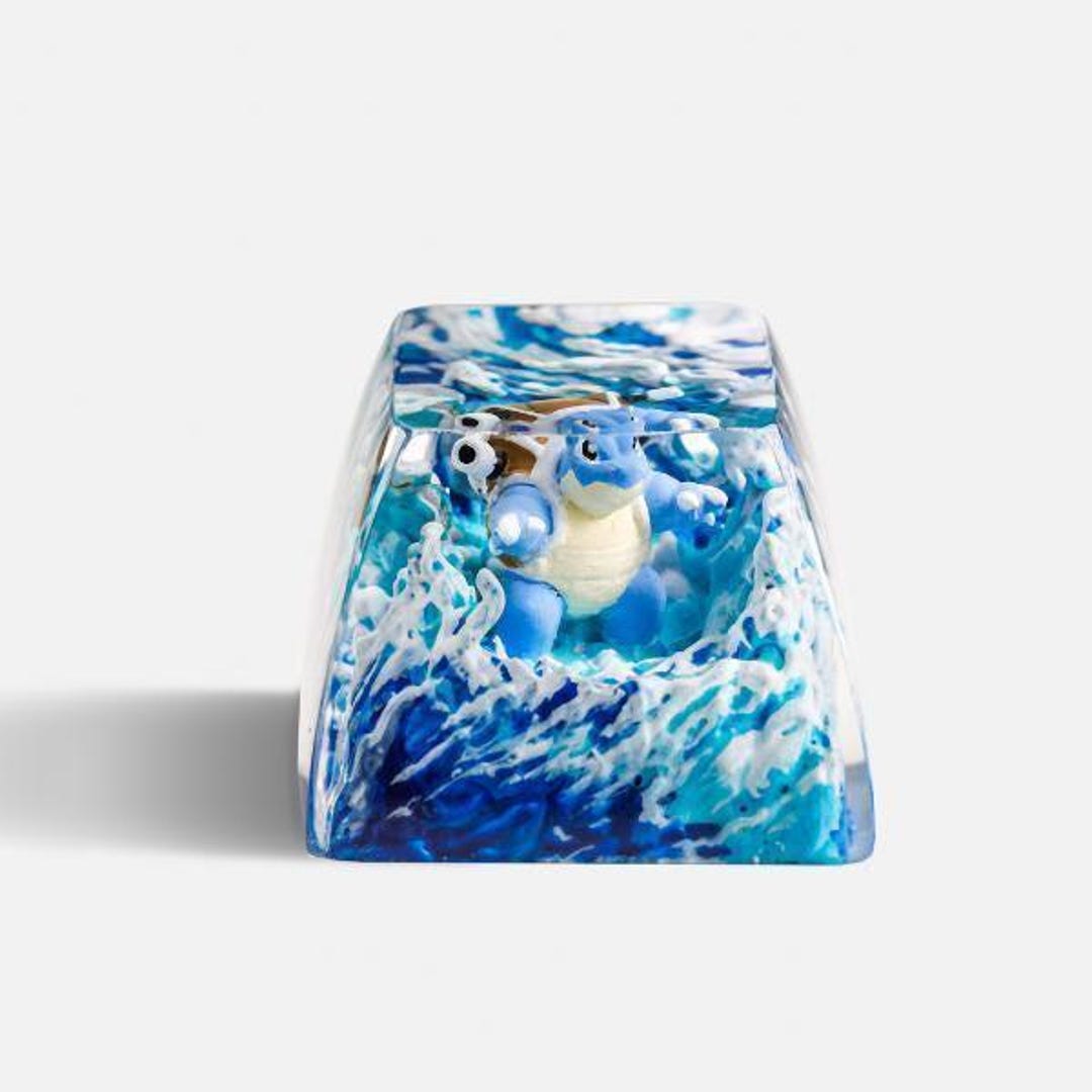 Blastoise Pokemon Artisan Keycap, Custom Resin Keycap for Mechanical ...