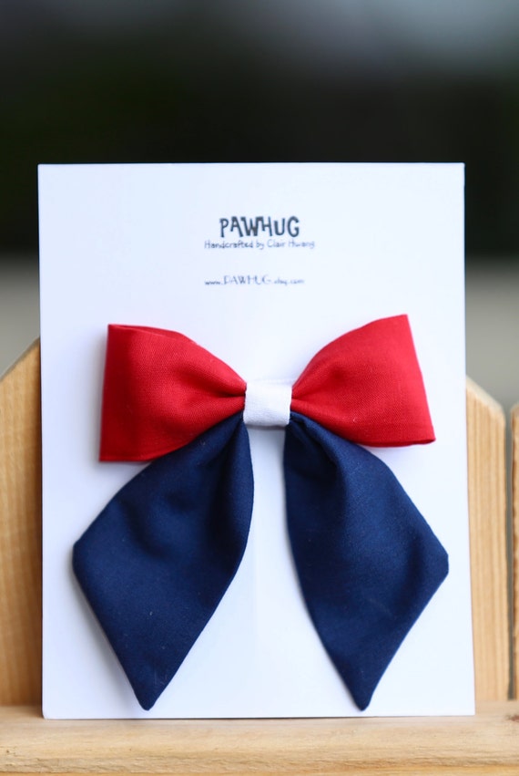 School Girl Uniform Bow Back to School Hair Bow Patriotic | Etsy