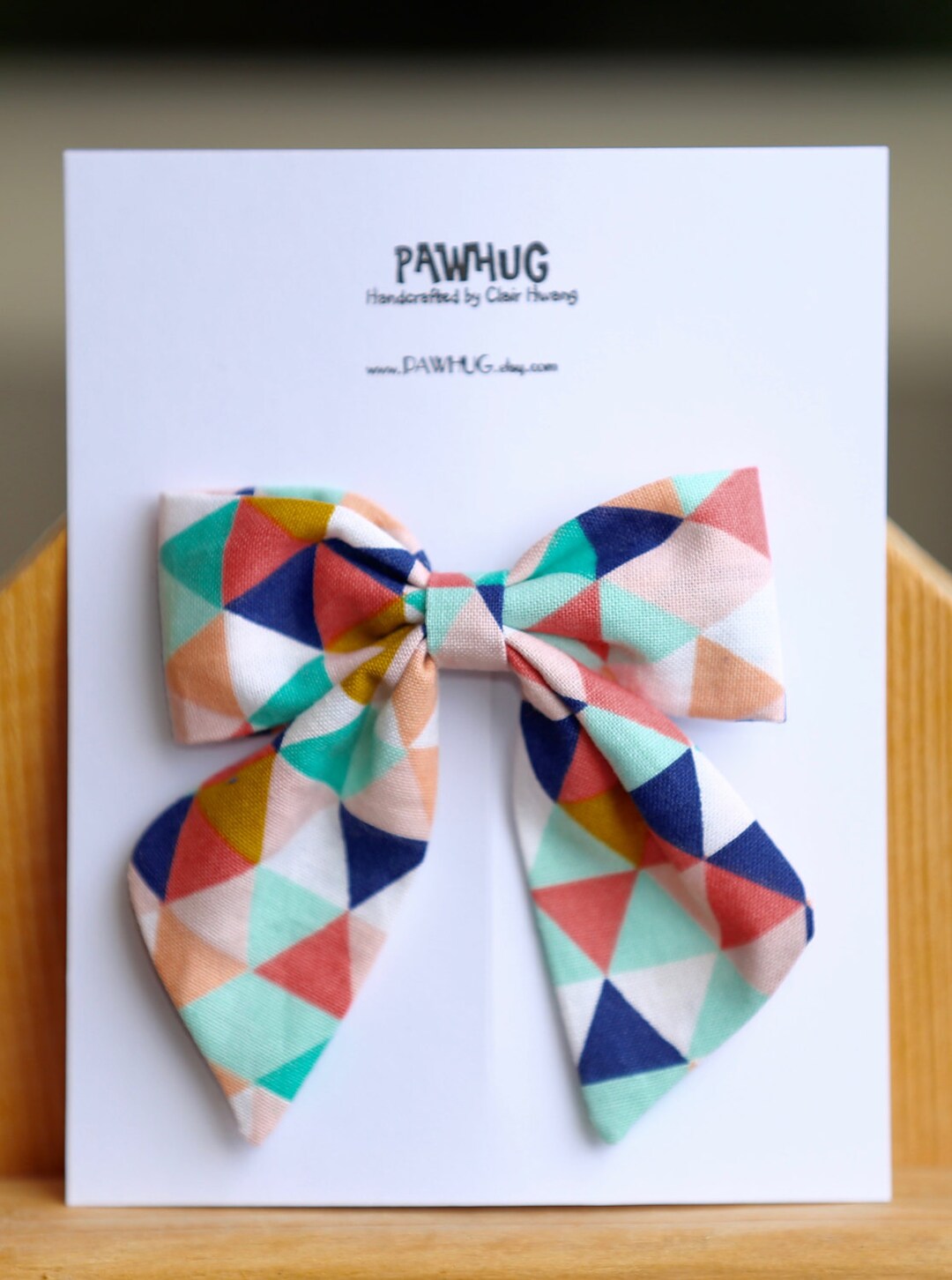 Modern Triangle Pattern Bow, Girls Hair Clip, Party Bow, Girls Hair ...