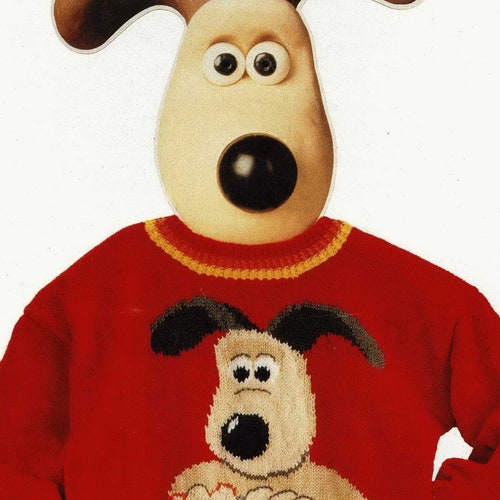 Childrens Super Cute Knitting Gromit Sweater Vintage Knitting - Etsy
