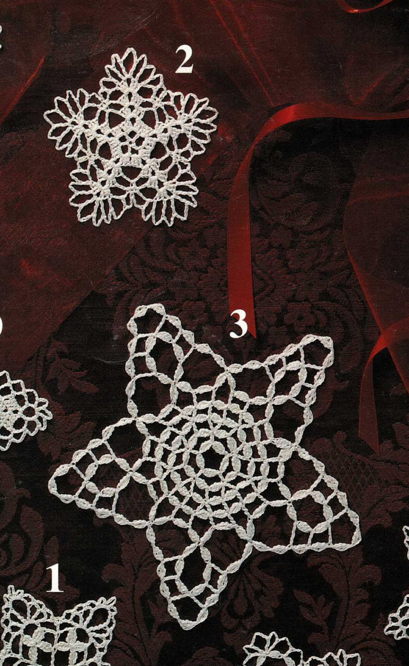 Crochet Lace Christmas Stars, Vintage Crochet Pattern, PDF, Digital ...