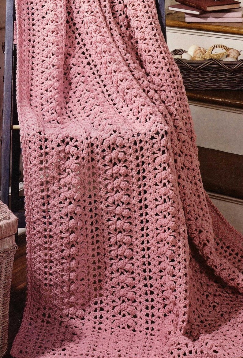 Lovely Pebbles and Shells Crochet Afghan Vintage Crochet - Etsy