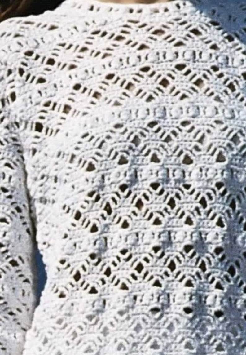 Ladies Lovely Long Line Crochet Sweater and Sleeveless Top - Etsy