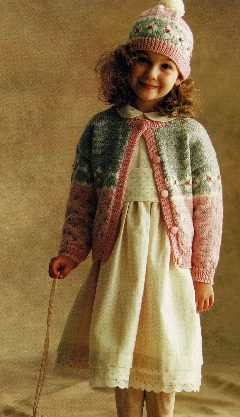 Toddlers and Girls Pretty Fair Isle Cardigan With Matching - Etsy