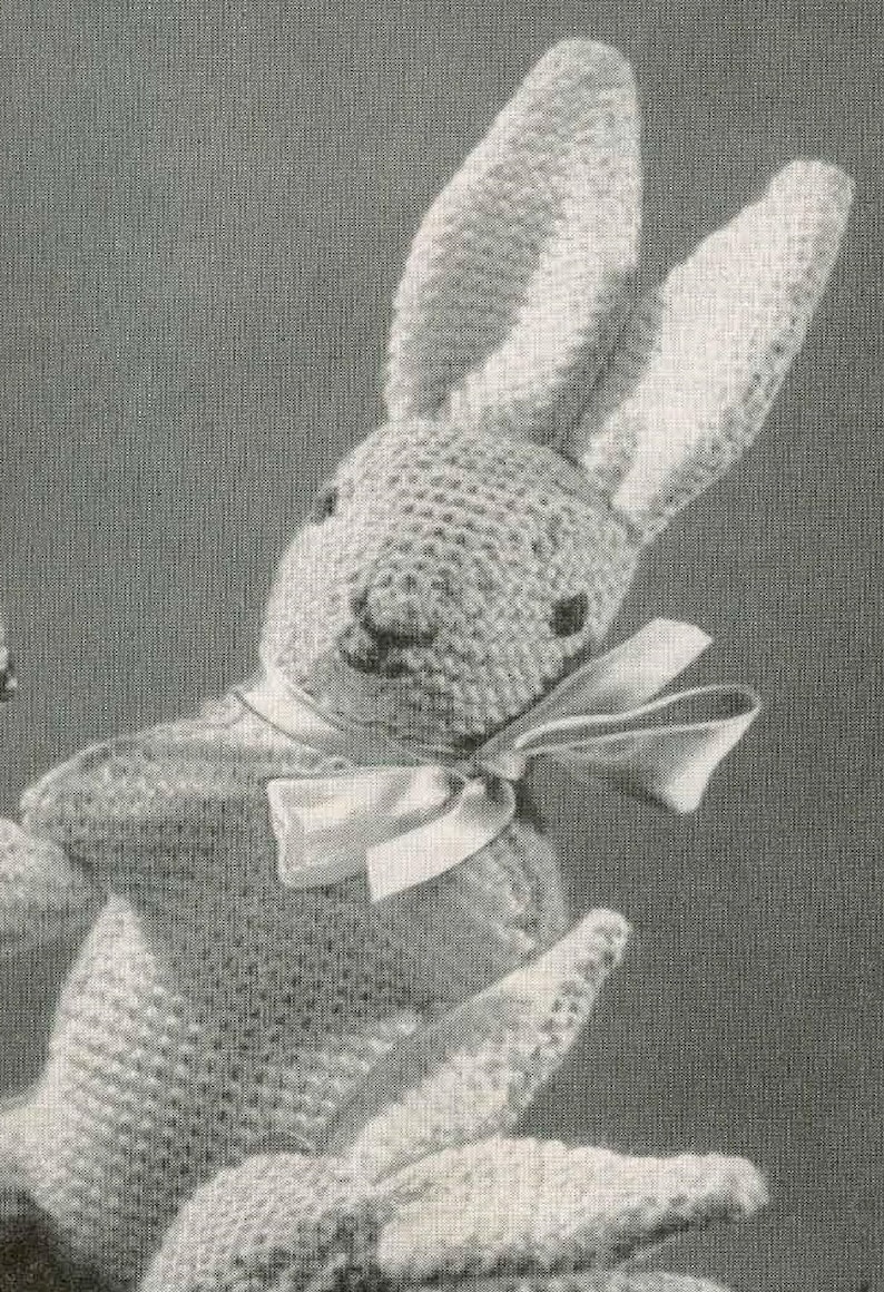 Cute Knitted Bunny Family, Vintage Knitting Pattern, PDF, Digital ...