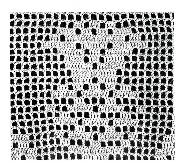 Beautiful Scottish Thistle Pattern Filet Crochet Table Cloth - Etsy