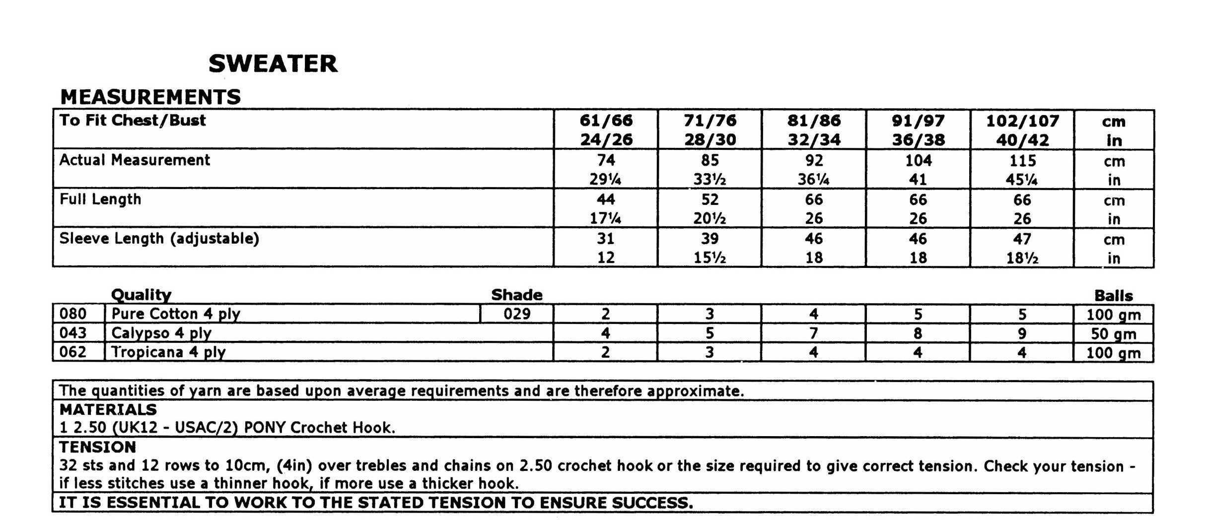 Girls and Ladies Pretty Crochet Tunic Style Sweater Vintage | Etsy