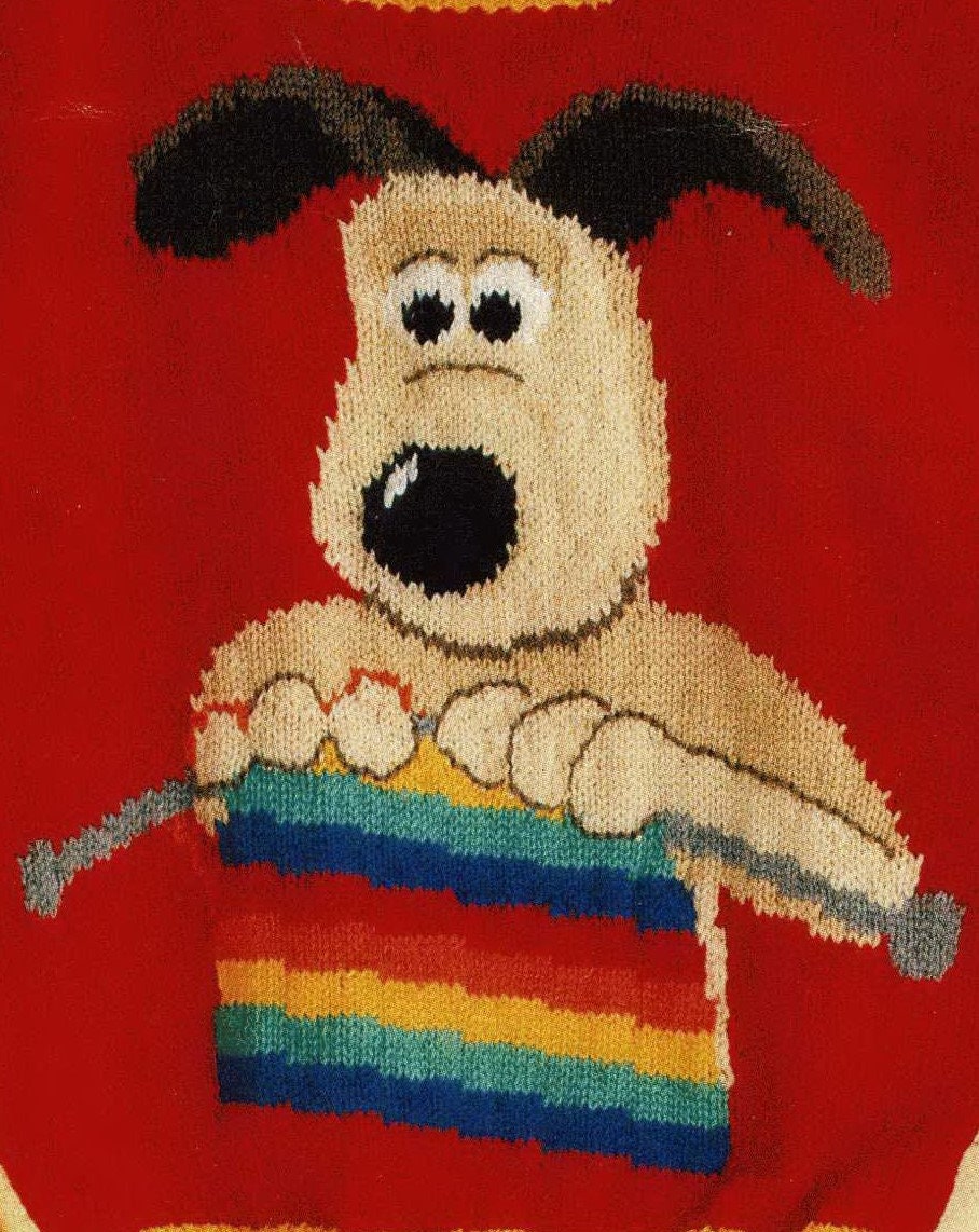 Childrens Super Cute Knitting Gromit Sweater Vintage Knitting - Etsy