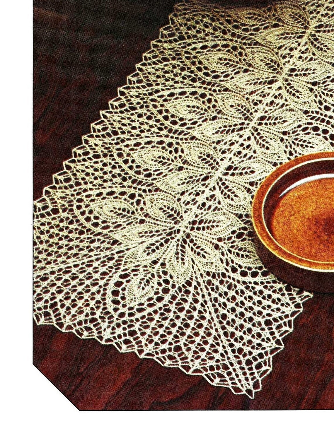 Beautiful Knitted Lace Table Runner, Vintage Knitting Pattern, PDF ...