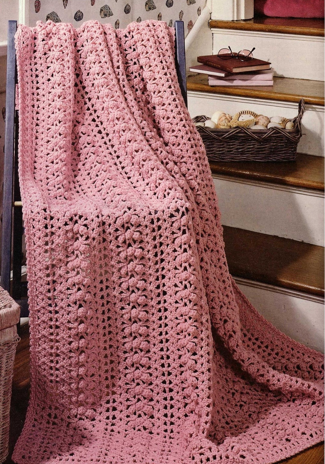 Lovely Pebbles and Shells Crochet Afghan, Vintage Crochet Pattern, PDF ...