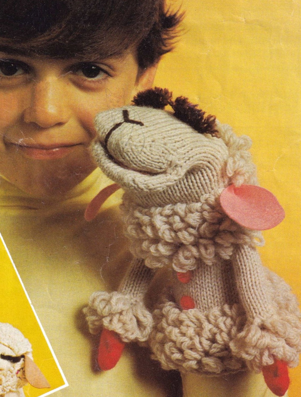 Super Cute Lamb Chop Hand Puppets Vintage Knitting and - Etsy