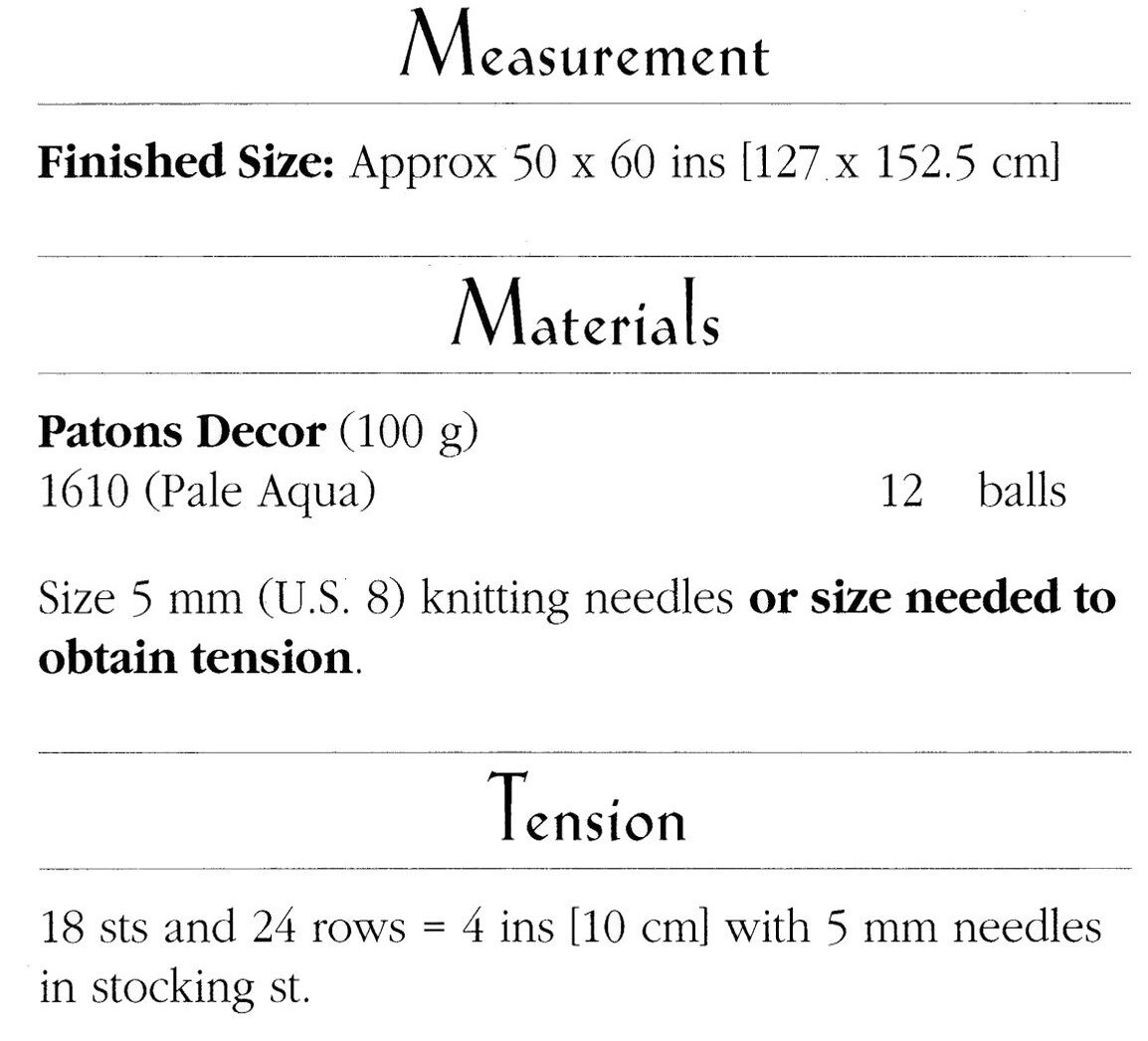 Gorgeous Lacey Leaf Panel Aran Afghan Vintage Knitting - Etsy