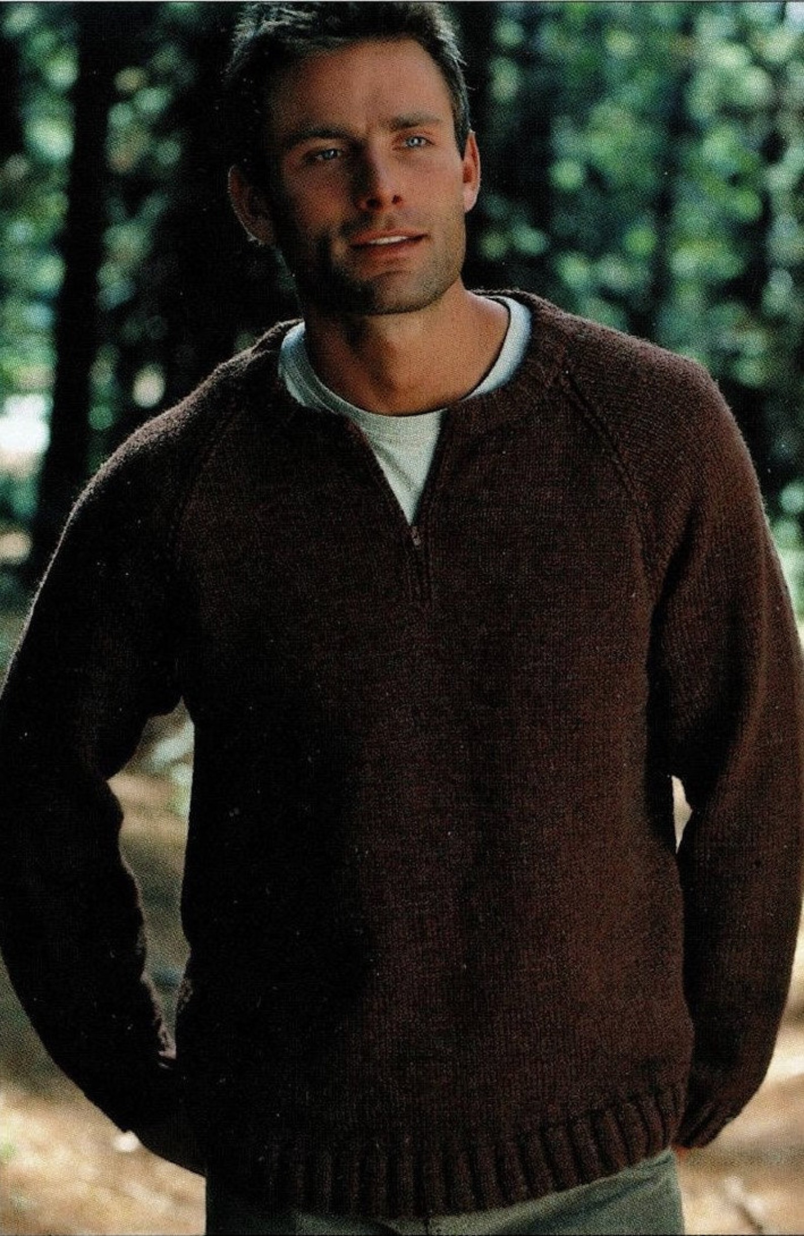 Mens "easy Knit" Casual Zip Neck Sweater With Stand up Collar or Round ...