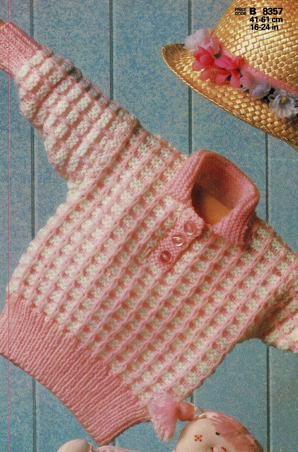 Babies and Toddlers Two Colour Sweater With Front Buttons and - Etsy Canada