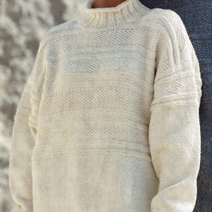 Ladies and Mens Traditional Round Neck Textured Guernsey With Drop ...