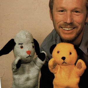 Cute Sooty, Sweep and Soo Knitted Hand Puppets, Vintage Knitting ...