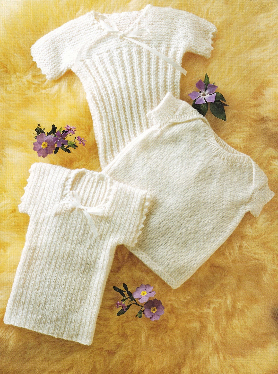 Babies Plain or Ribbed Vests / Singlets, Vintage Knitting Pattern, PDF ...