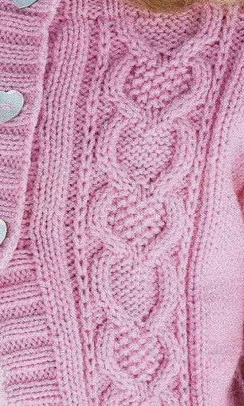 Toddlers and Girls Pretty Aran Style Cardigan With Round Neck - Etsy