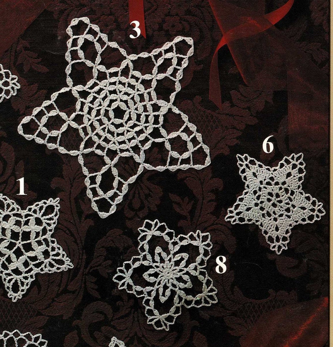 Crochet Lace Christmas Stars, Vintage Crochet Pattern, PDF, Digital ...