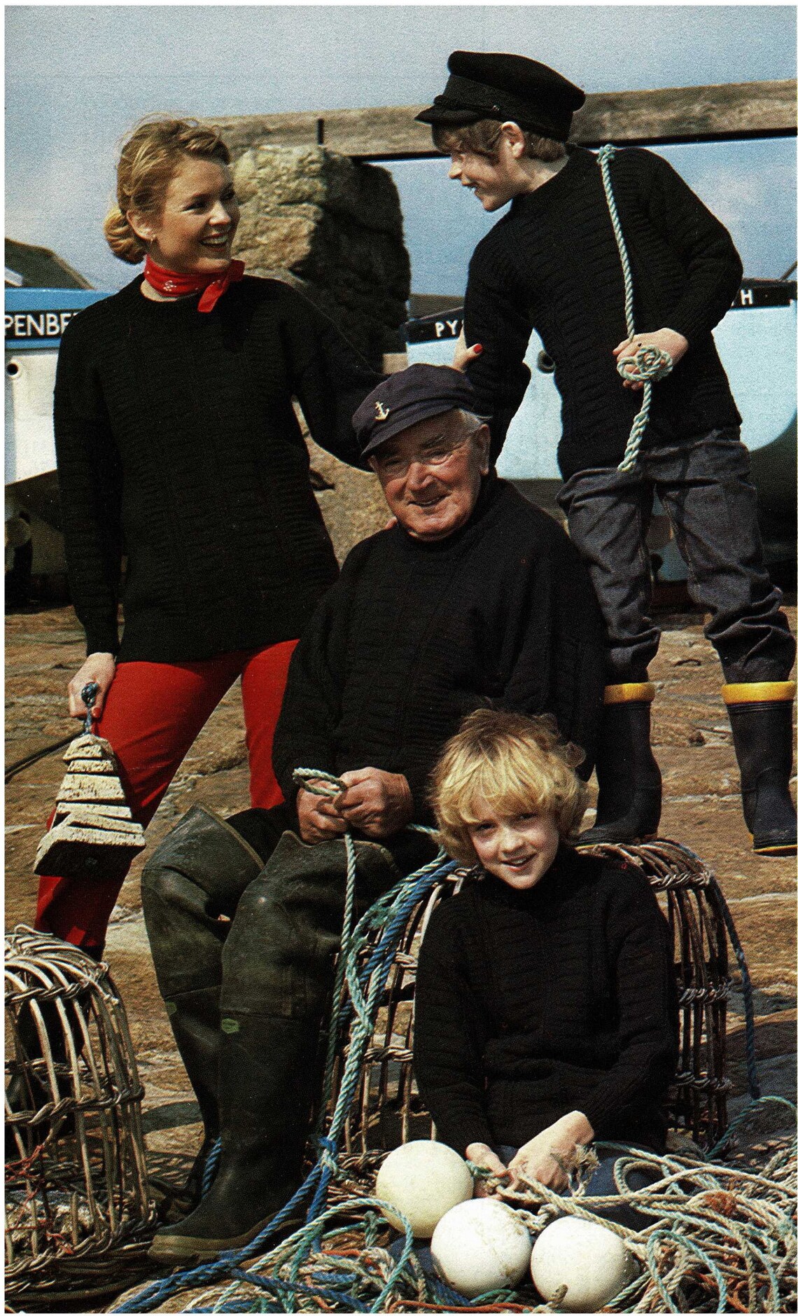 Traditional Guernsey for the Whole Family Using Scottish Flag and Bar ...