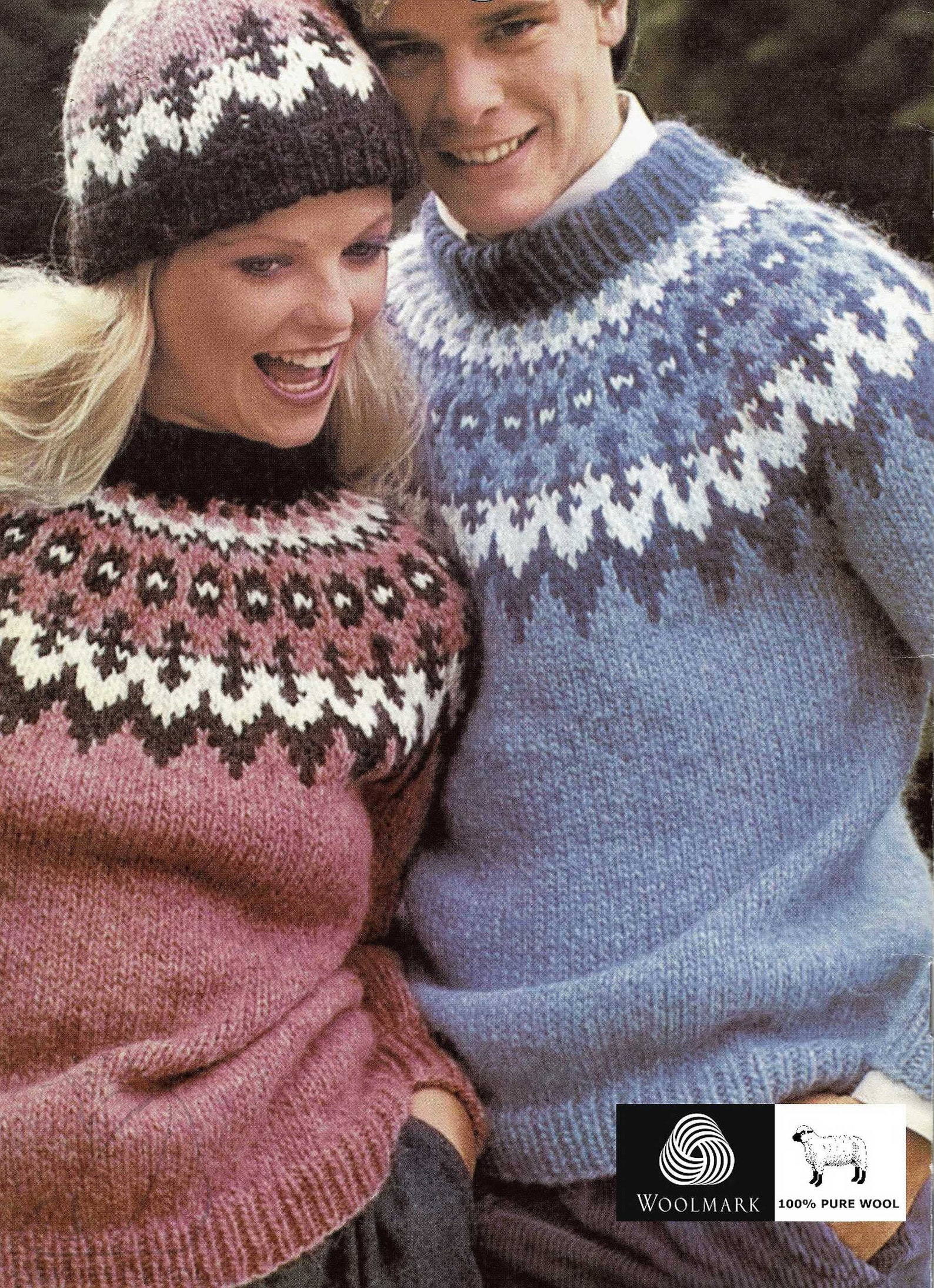 Ladies and Mens Traditional Nordic Fair Isle Sweater With Matching Hat ...