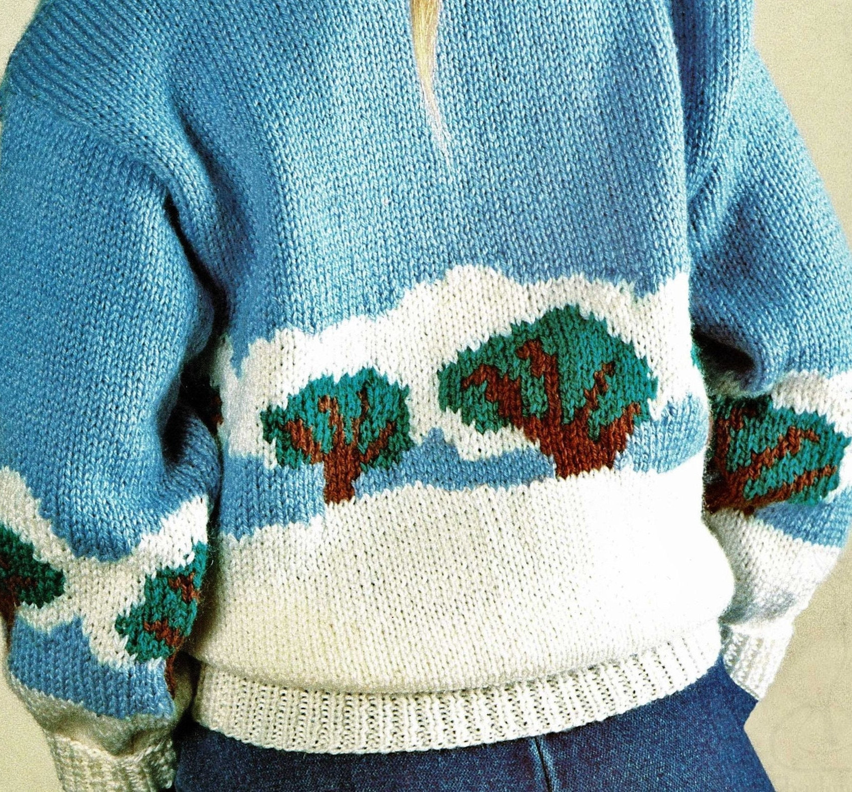 Toddlers and Childrens Cute Snow Bunnies Sweater Vintage - Etsy