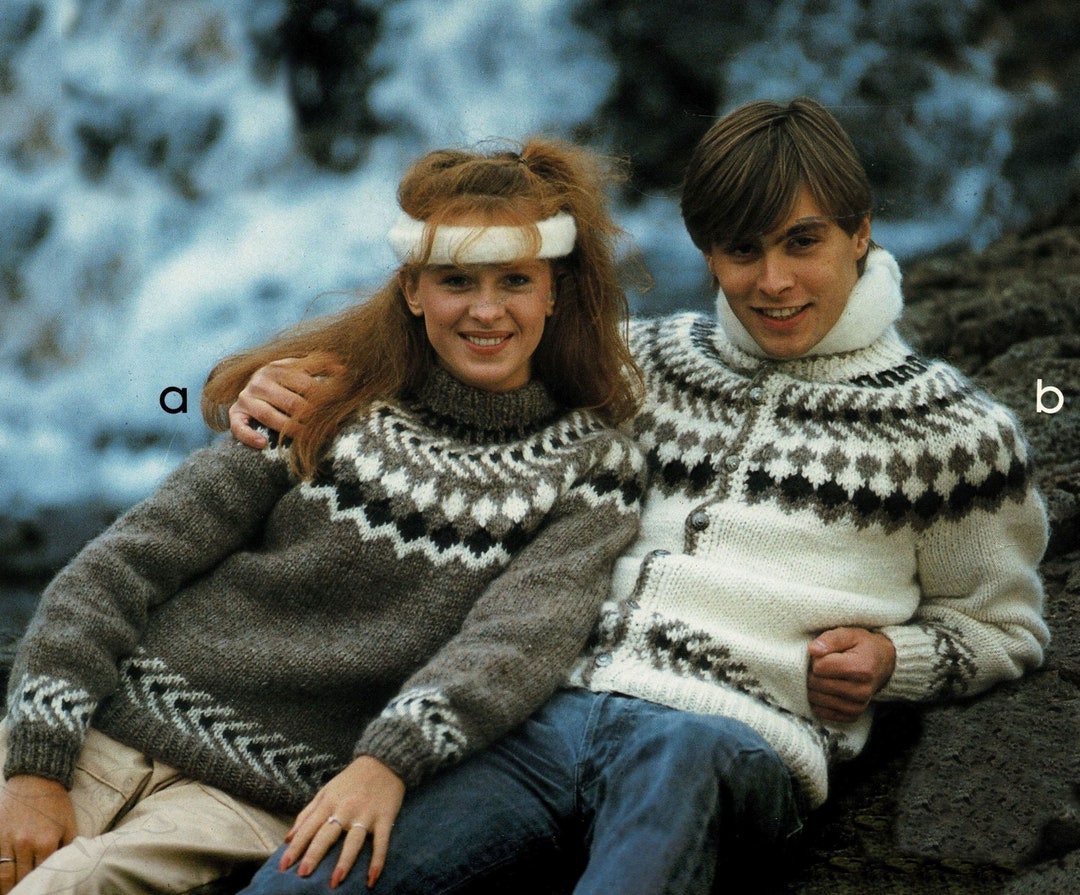 Ladies and Mens Traditional Nordic Fair Isle Sweater and Cardigan ...