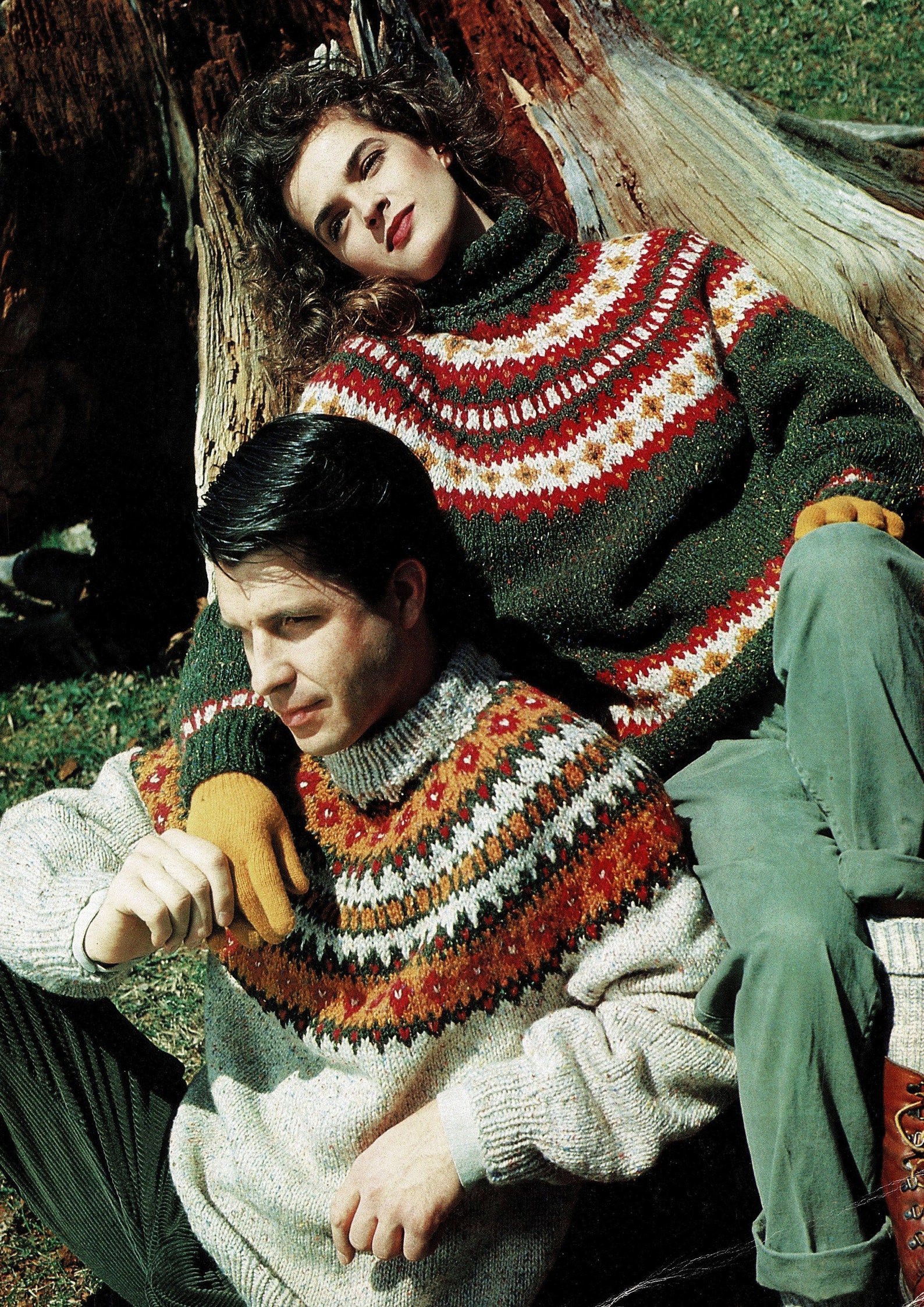 Ladies and Mens Traditional Nordic Fair Isle Sweater With Crew | Etsy