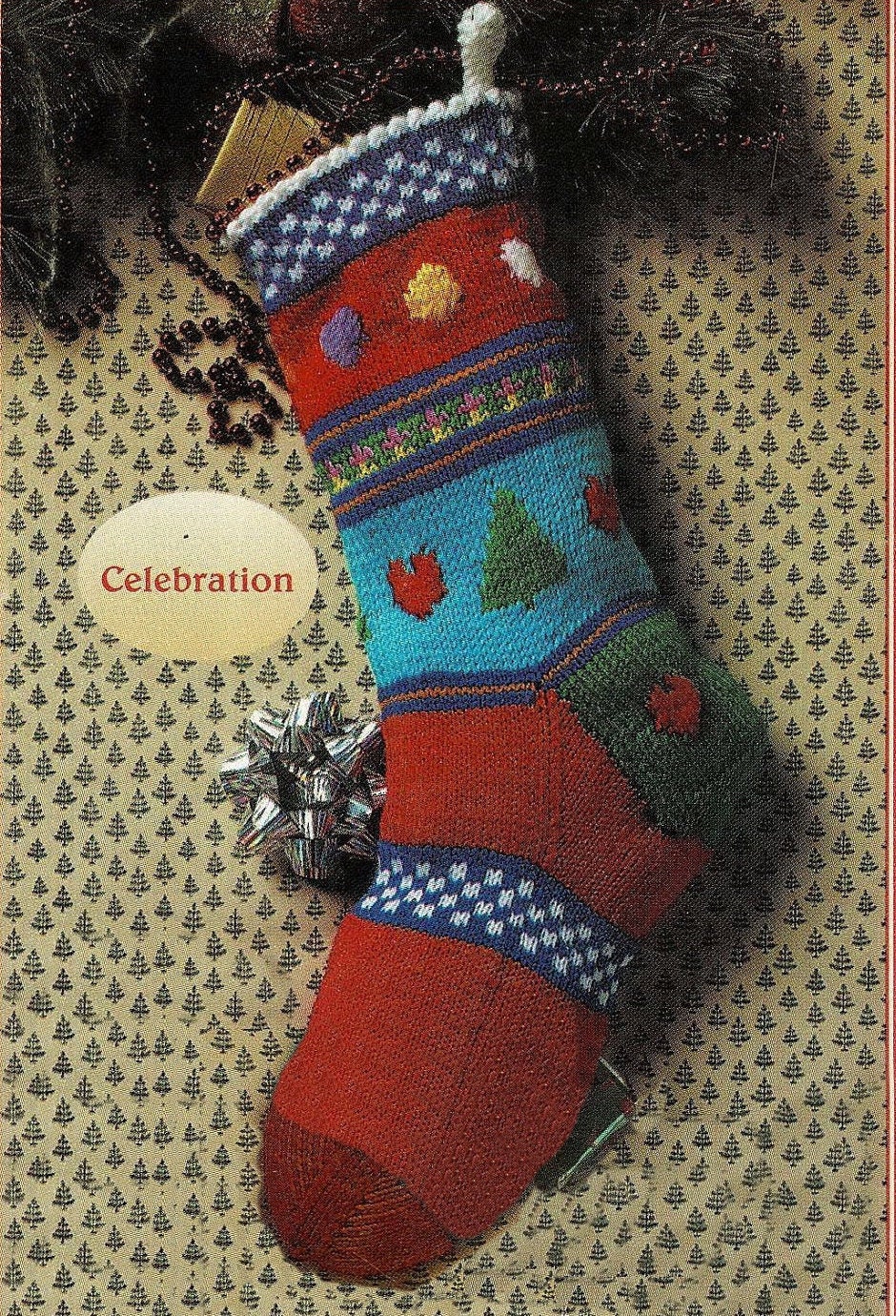 Lovely Knitted Christmas Stockings Vintage Knitting Pattern | Etsy