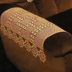 Crochet Chair Back and Arm Rest Protectors, Vintage Crochet Pattern ...