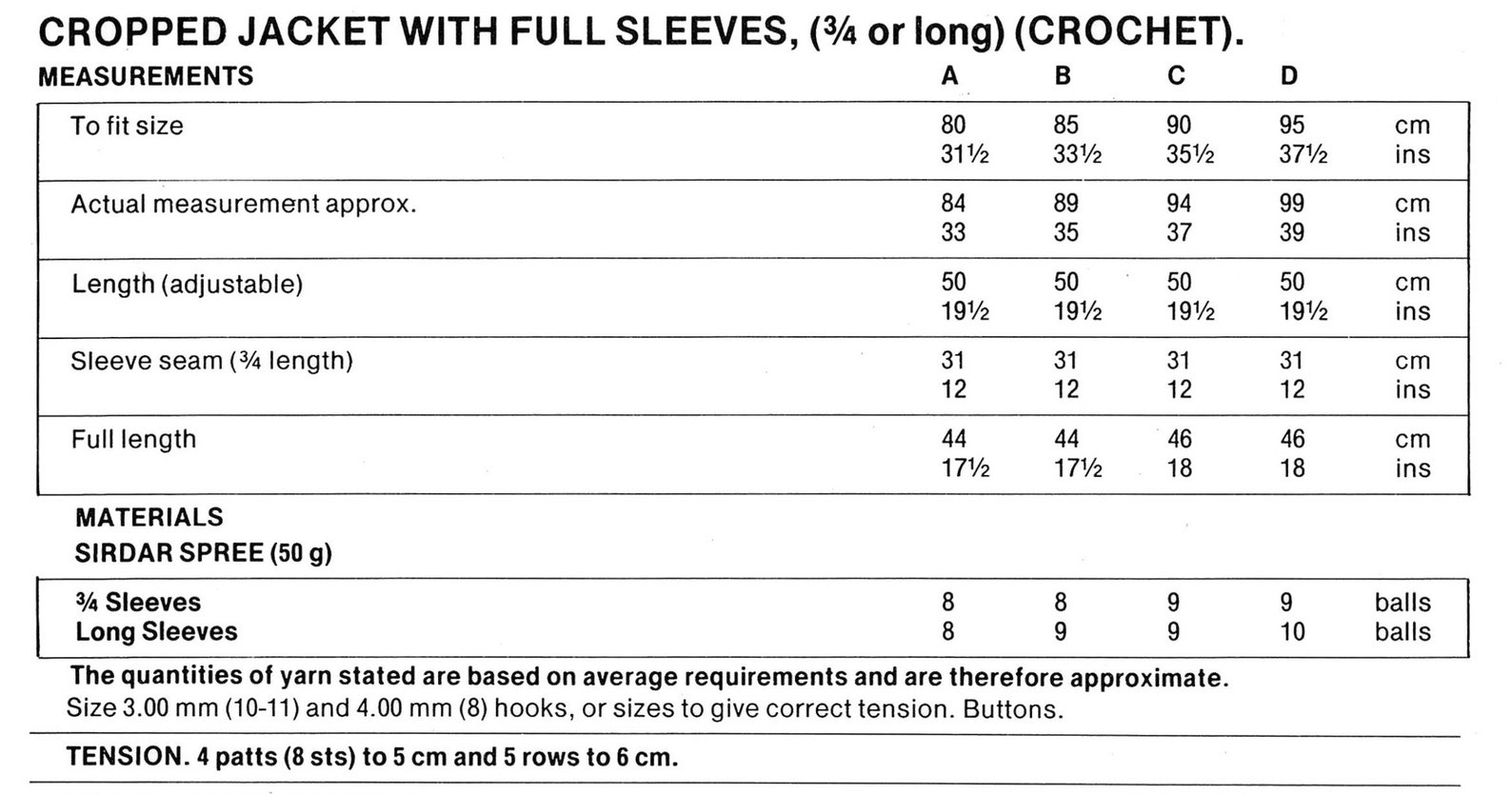 Ladies Crochet Cropped Jacket With Full Sleeves and Skirt in V Pattern ...