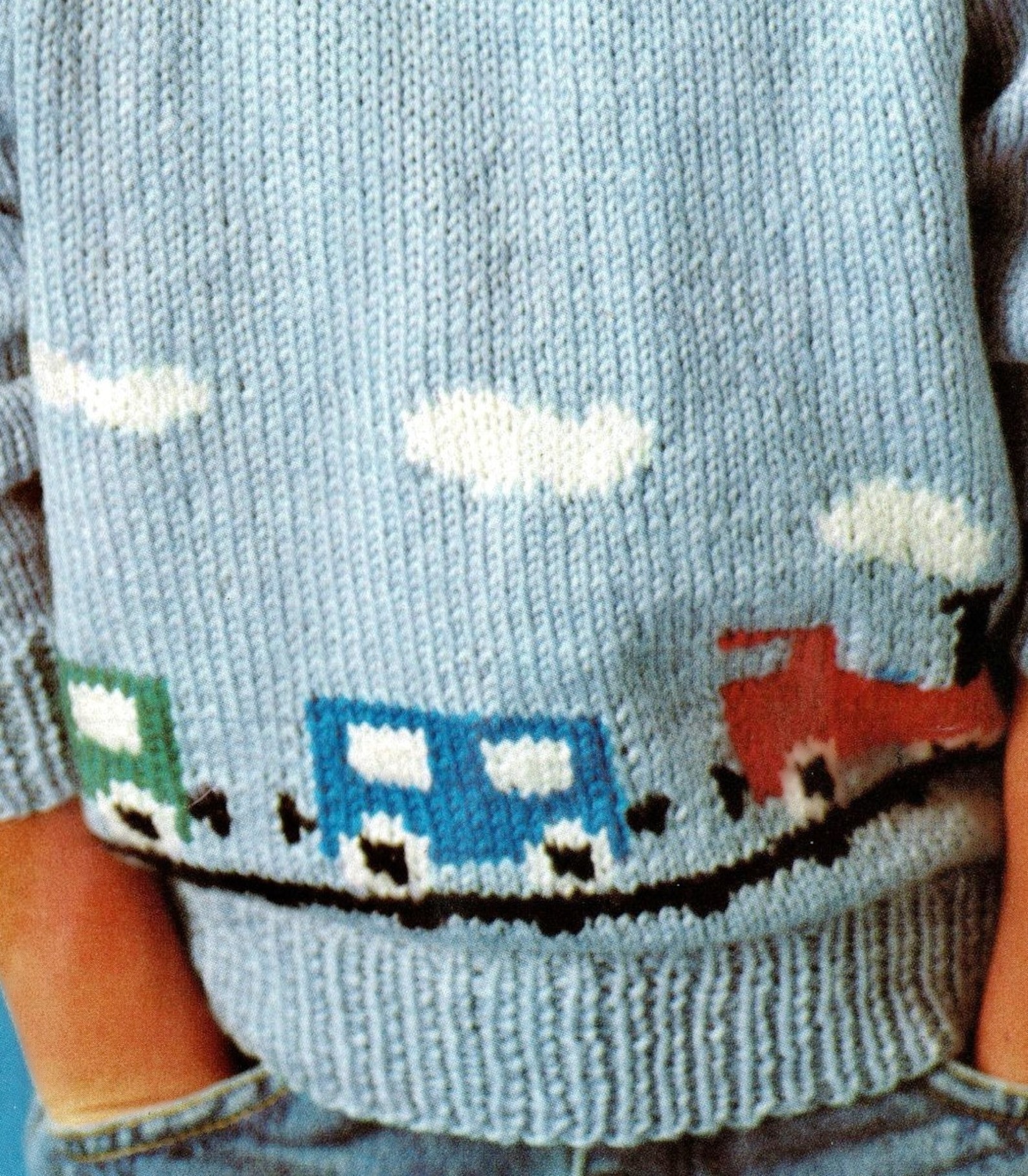 Toddlers and Boys Smart Train Sweater Vintage Knitting - Etsy