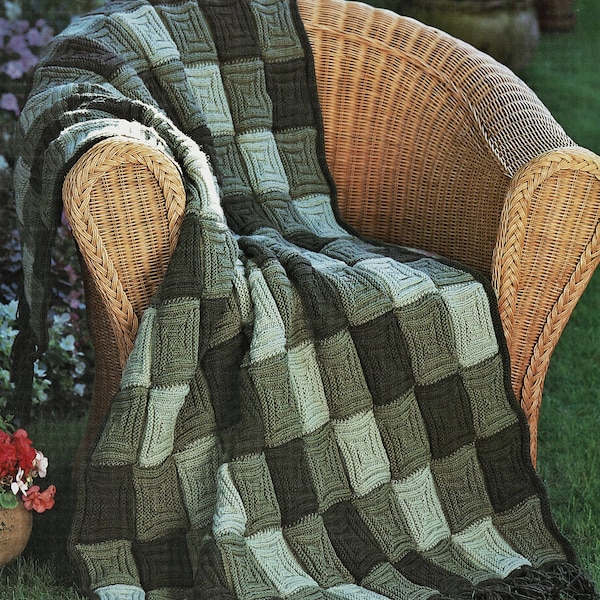 Log Cabin Afghan Crochet Pattern - Etsy