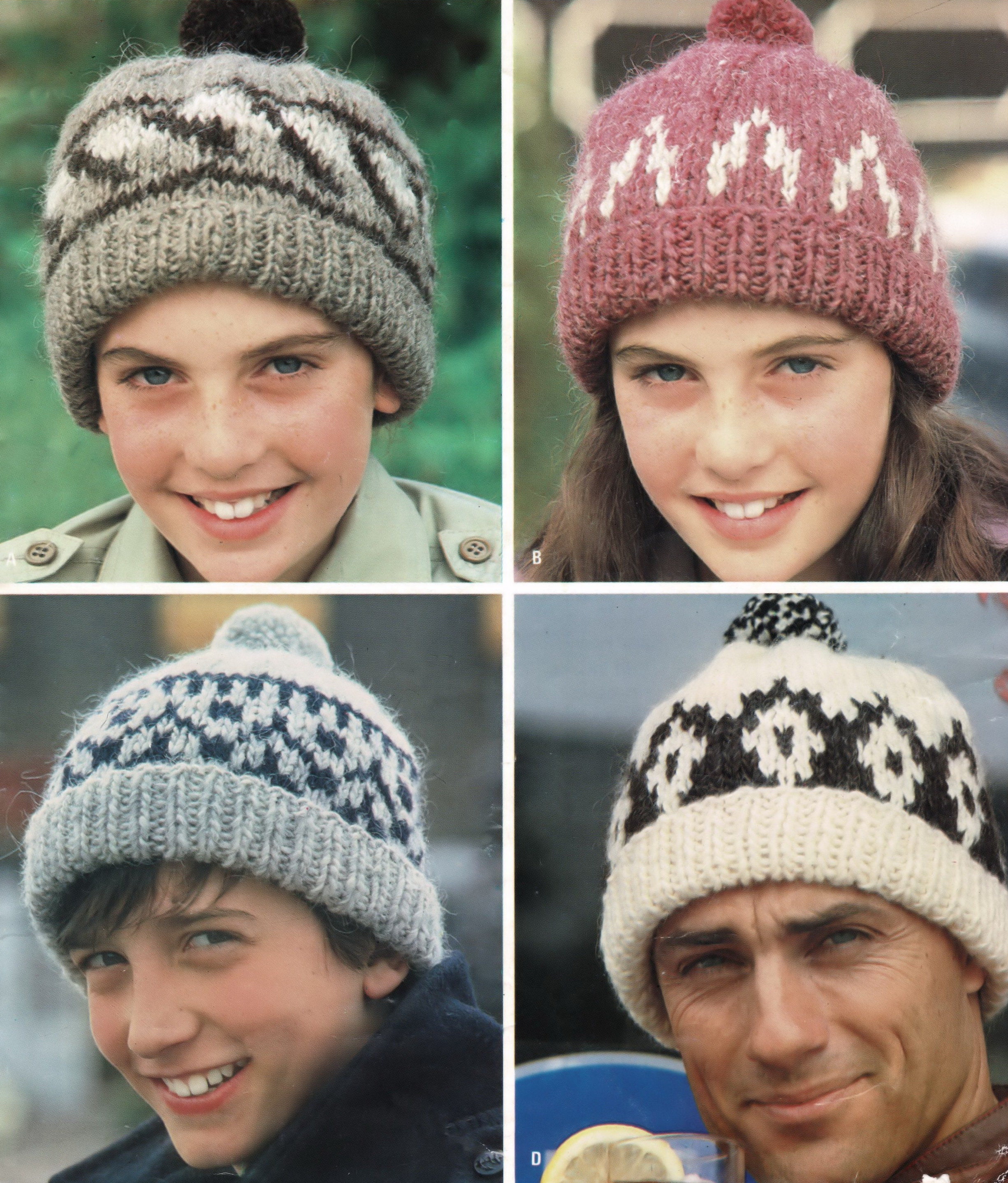 Lovely Nordic Caps for All the Family Vintage Knitting | Etsy