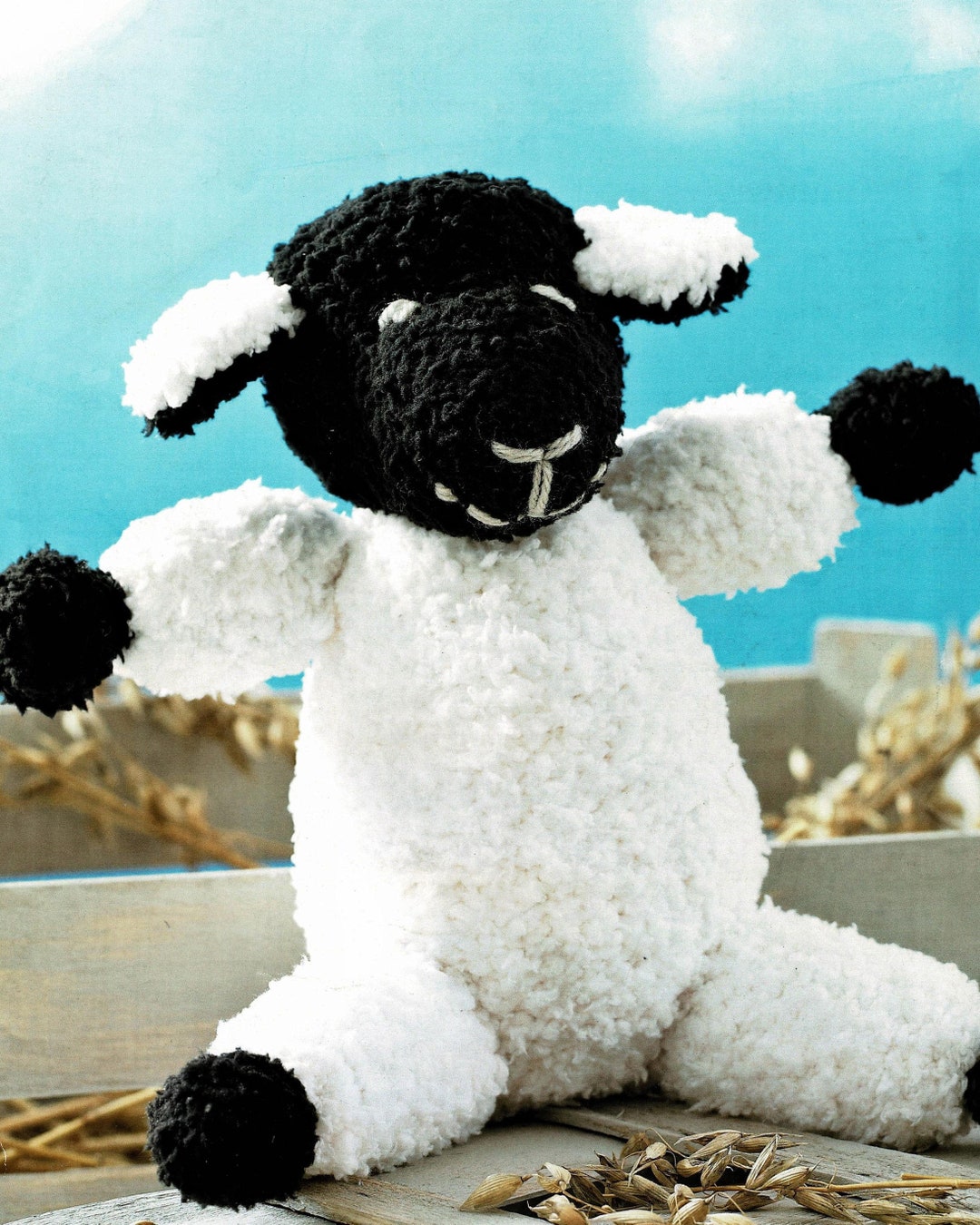 Cute and Cuddly Knitted Sheep Soft Toy, Vintage Knitting Pattern, PDF ...